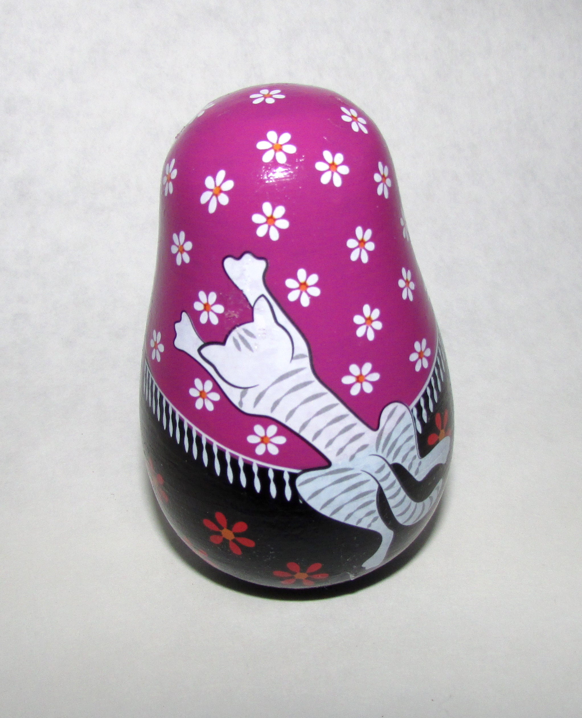 Roly-poly Weeble Doll: Cat Lady - Etsy