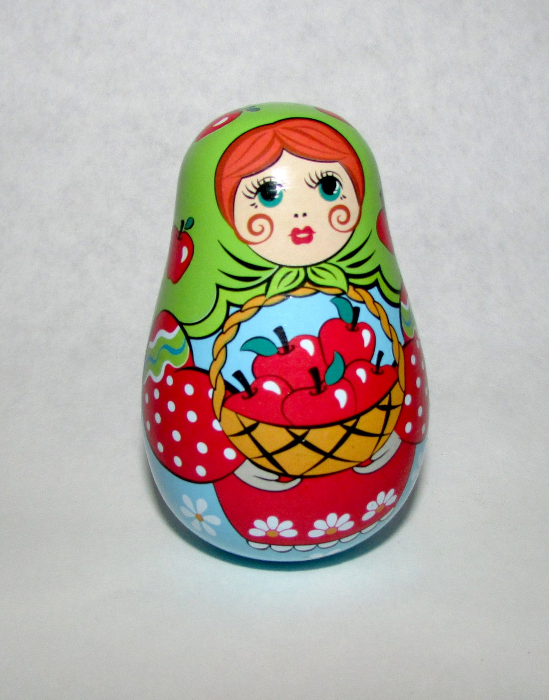 Roly-poly Weeble Doll: Apple Saved Apple Harvest - Etsy