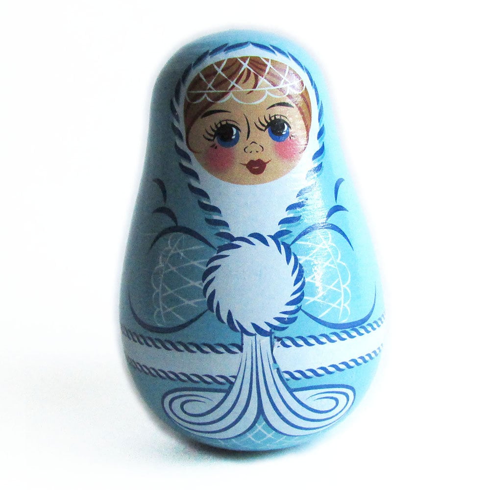 Roly-poly Weeble Dolls Set: Santa, the Snow Maiden snegurochka - Etsy