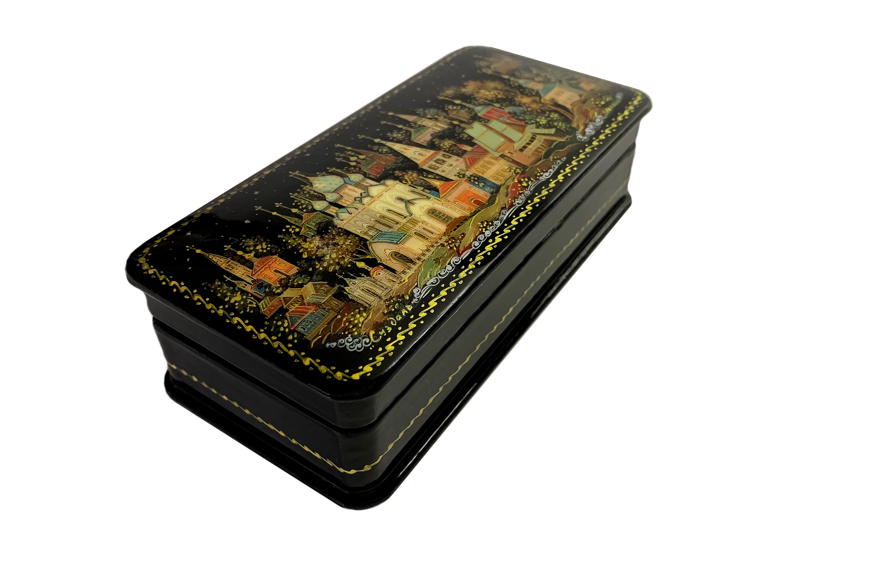 Russian Lacquer Box Palekh Art Painting Jewelry Trinket Box Gift Box ...