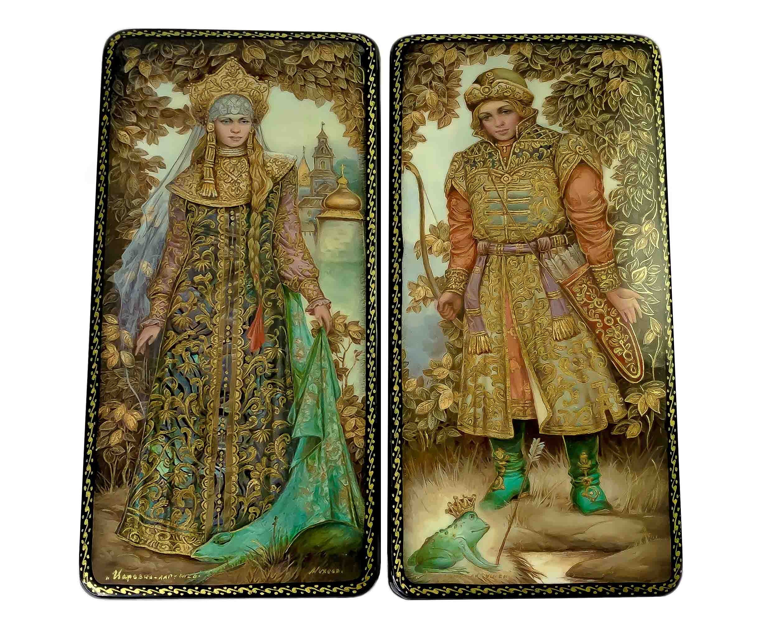 Russian Lacquer Box Fedoskino Handmade Jewelry Box Gift Box Russian ...