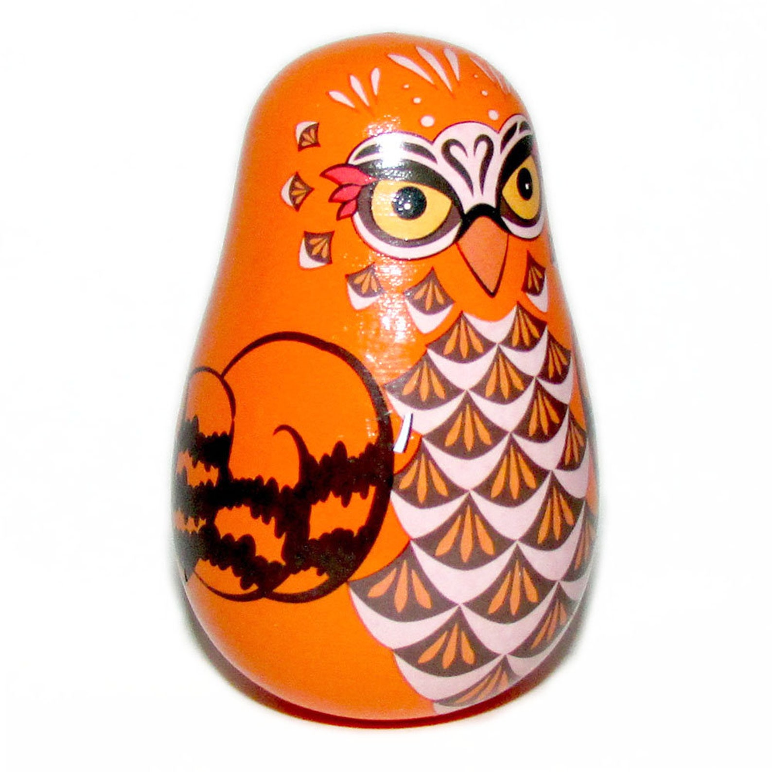 Roly-poly Weeble Dolls Set: Owl and the North Pole Penguin - Etsy