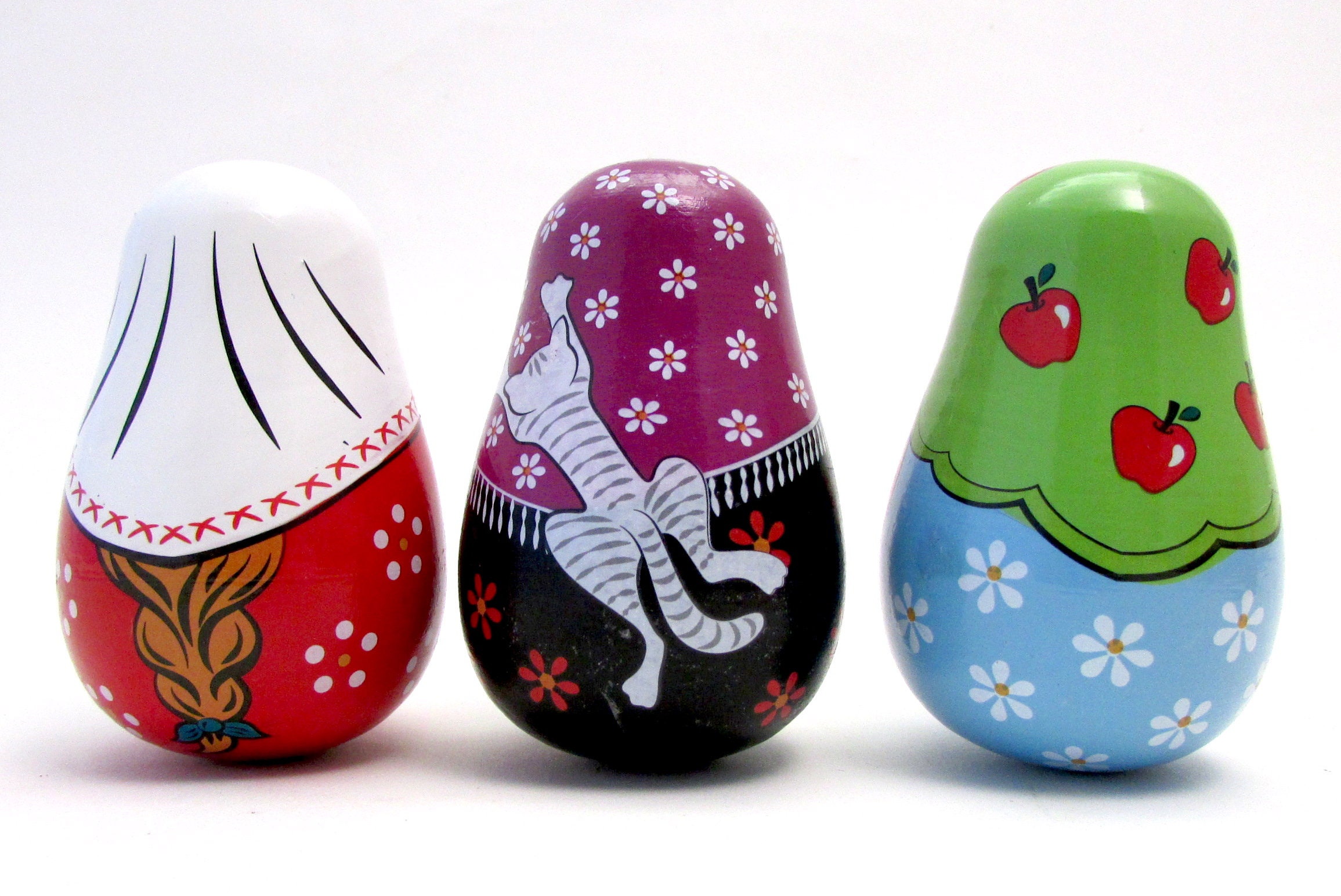 Roly-poly Weeble Dolls Trio Gift Set: Easter Girl With Paska Cake ...