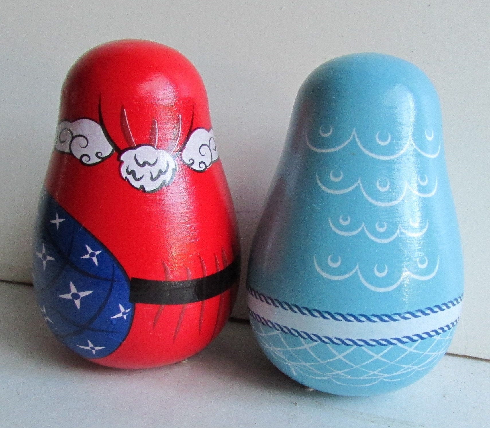 Roly-poly Weeble Dolls Set: Santa, the Snow Maiden snegurochka - Etsy