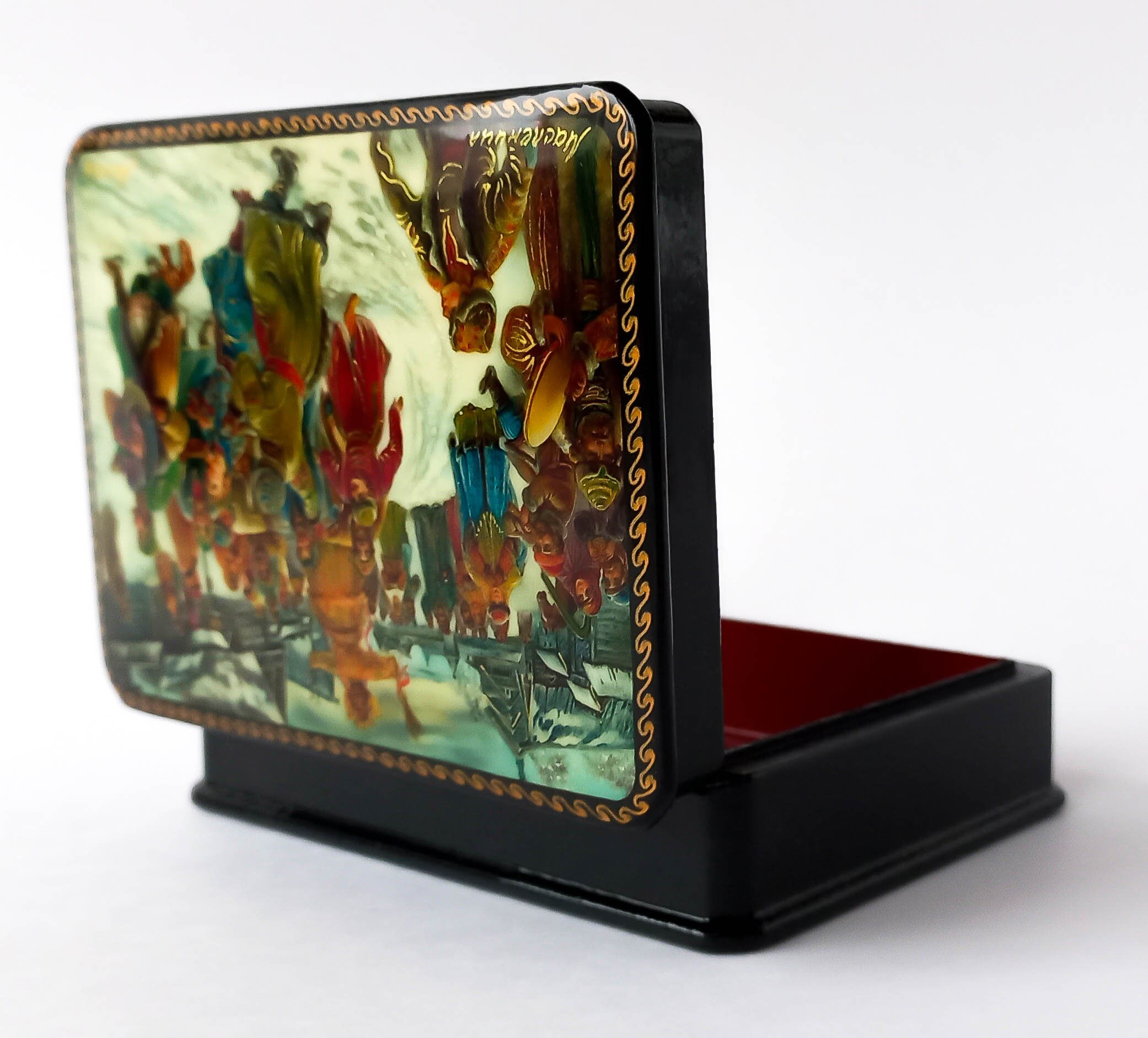 Russian Lacquer Box Fedoskino Fairy Tale Handmade Jewelry - Etsy