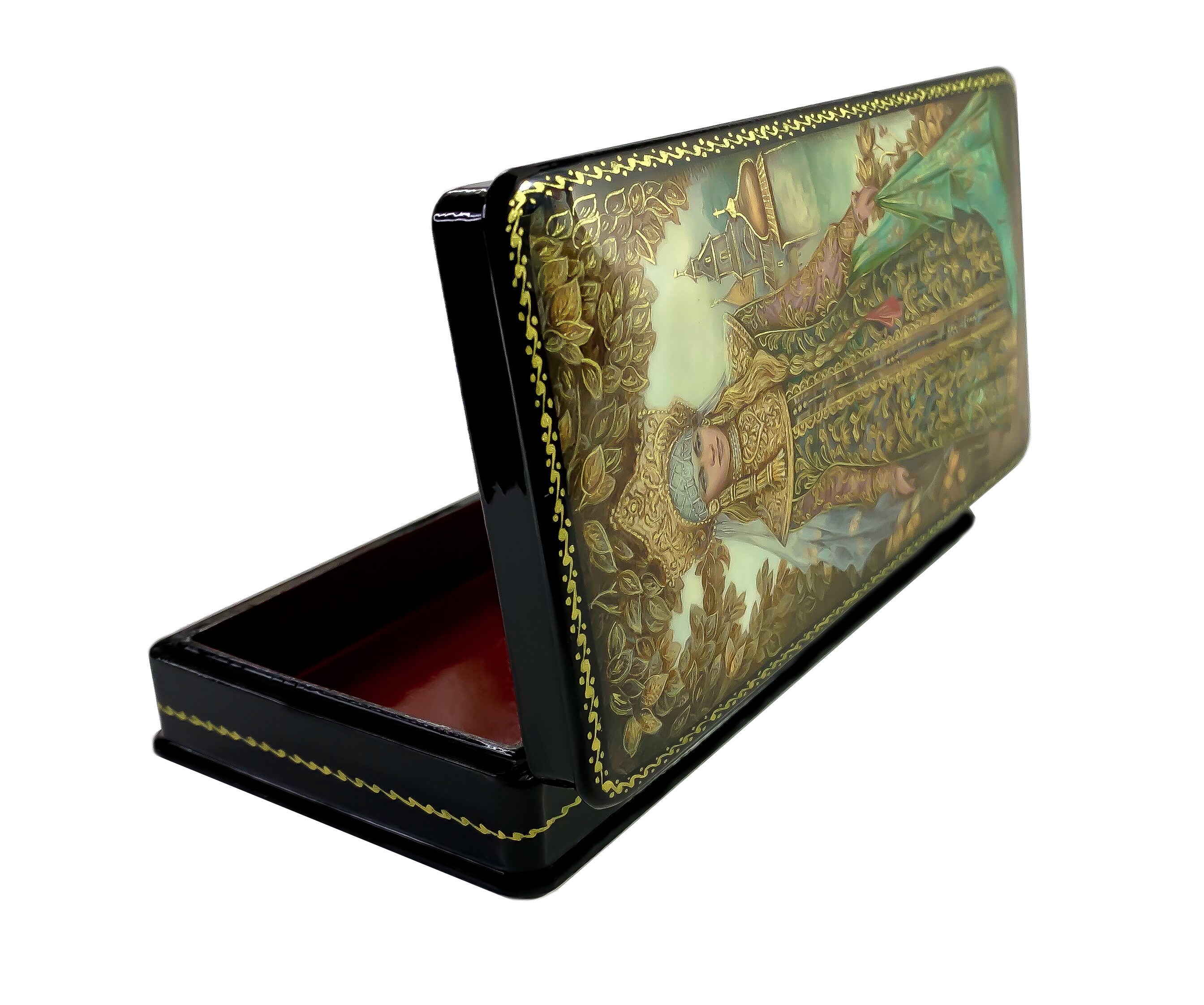 Russian Lacquer Box Fedoskino Handmade Jewelry Box Gift Box Russian ...