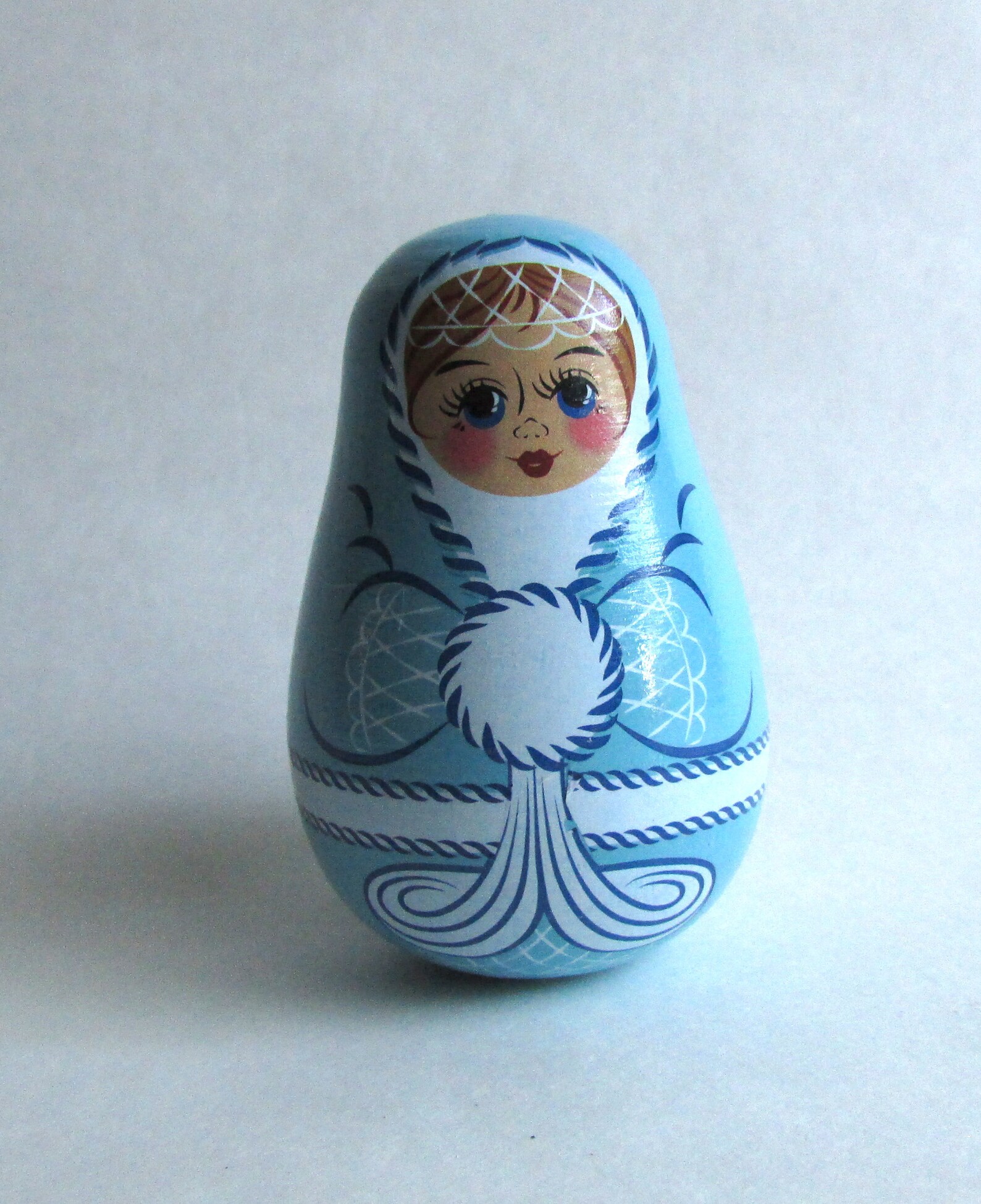 Roly-poly Weeble Doll: the Snow Maiden or Snegurochka - Etsy