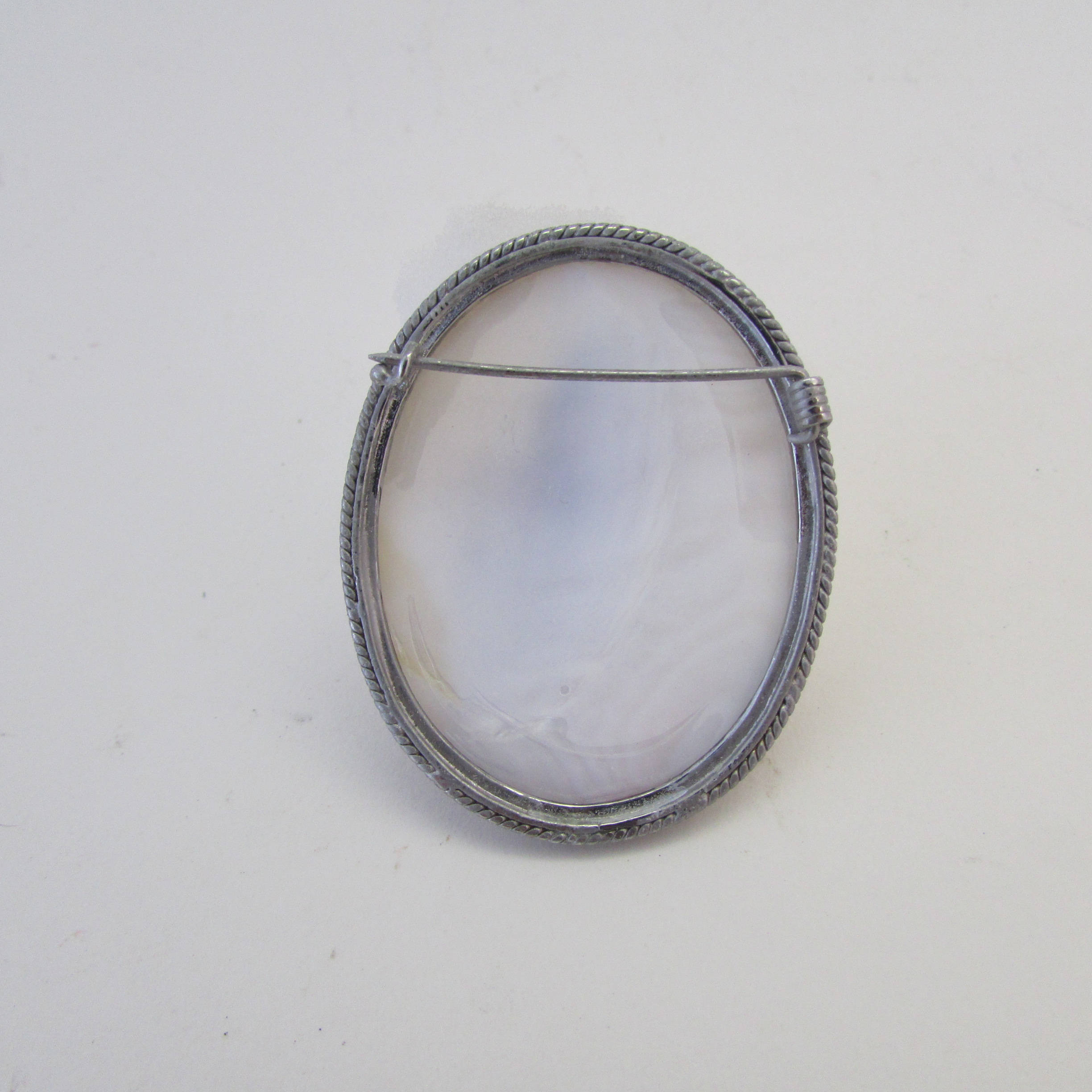 Russian Brooch Fedoskino Style Miniature Painting on Mother of Pearl ...