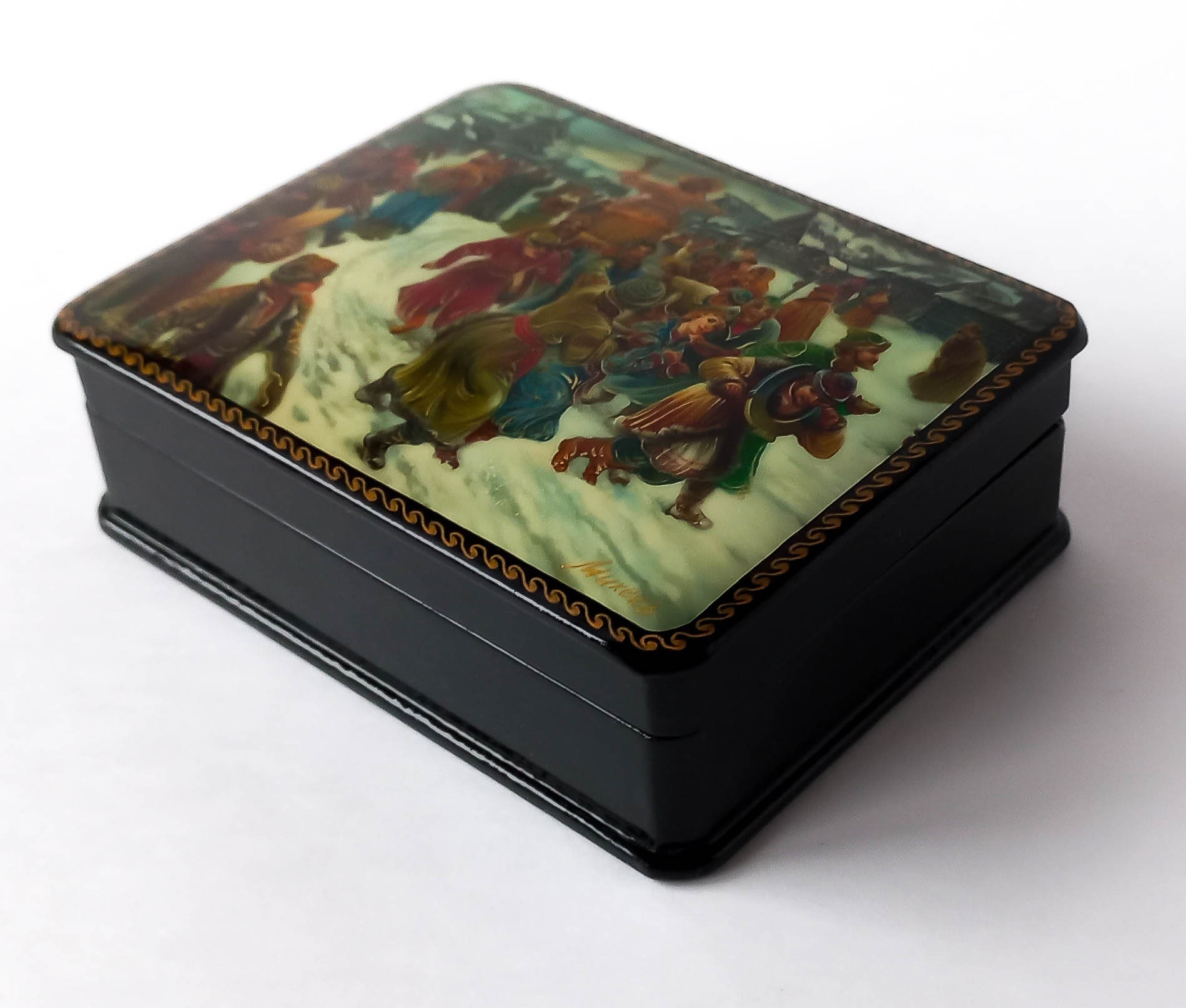 Russian Lacquer Box Fedoskino Fairy Tale Handmade Jewelry - Etsy