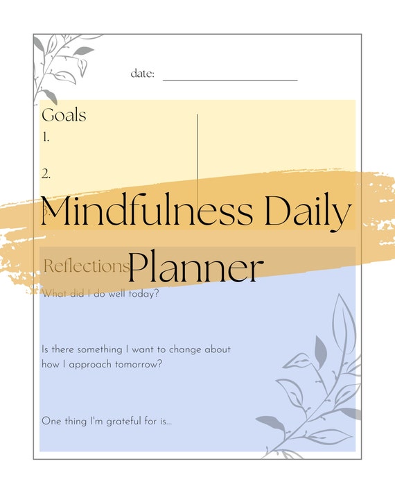 Mindfulness Daily Planner - Etsy