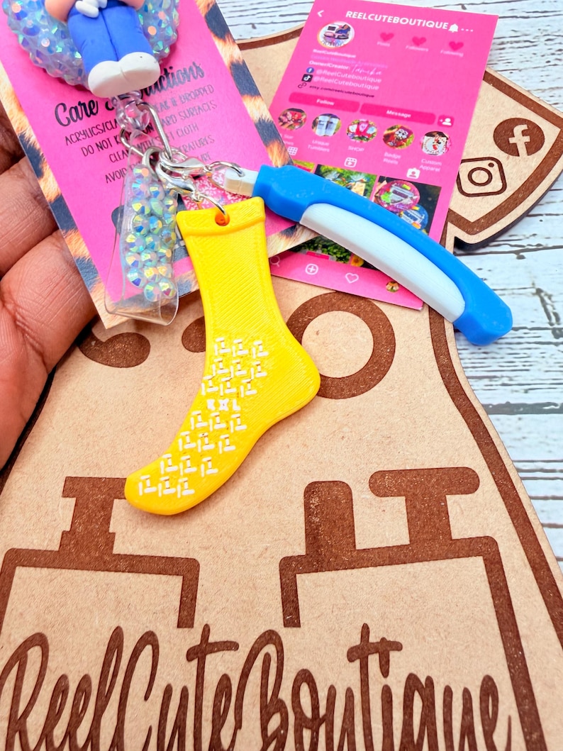 3D Printed Nurse Badge Charm: Phlebotomy, Nursing, Healthcare Yellow ...