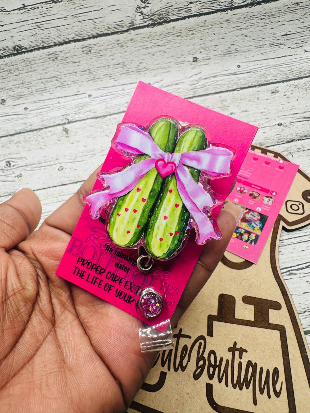 Cutesy Pickle Badge Buddy Holder-badge Reel-nurse-phlembotomist ...