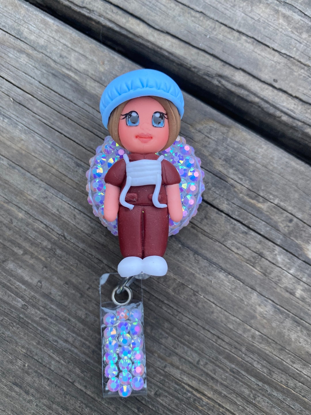 OR Scrub Tech Badge Buddy Holder-badge Reel-nurse-phlembotomist ...