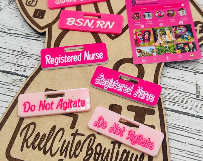 Colorful Custom Personalized Mini Badge Buddy Hospital ID Healthcare ...