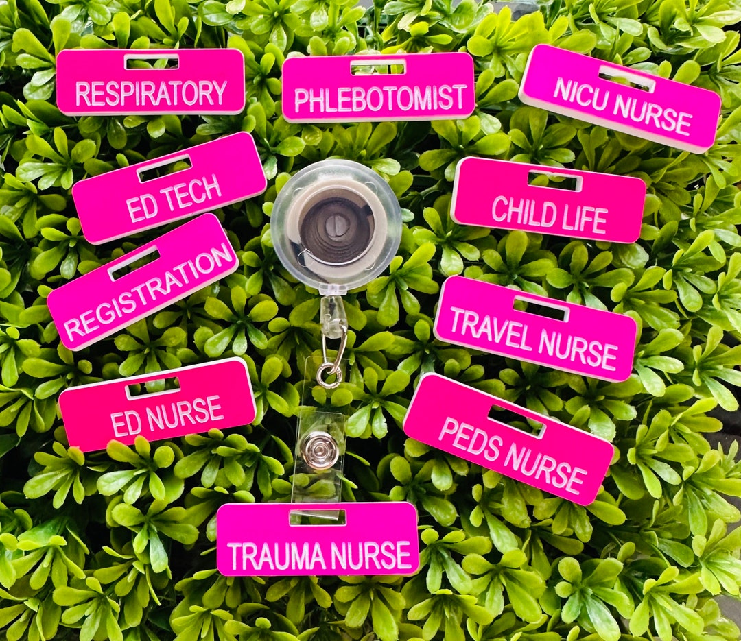 Colorful Custom Personalized Mini Badge Buddy Hospital ID Healthcare ...