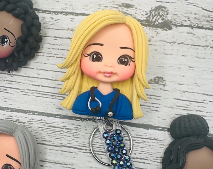 XL Heavy Duty Mini Nurse Badge Holder-badge Reel-nurse-pharmacist ...