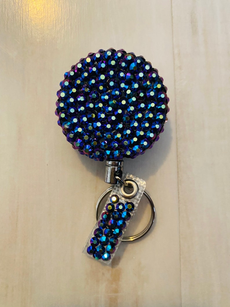 Iridescent Blue Purple Heavy Duty Holder-badge Reel-student ID - Etsy
