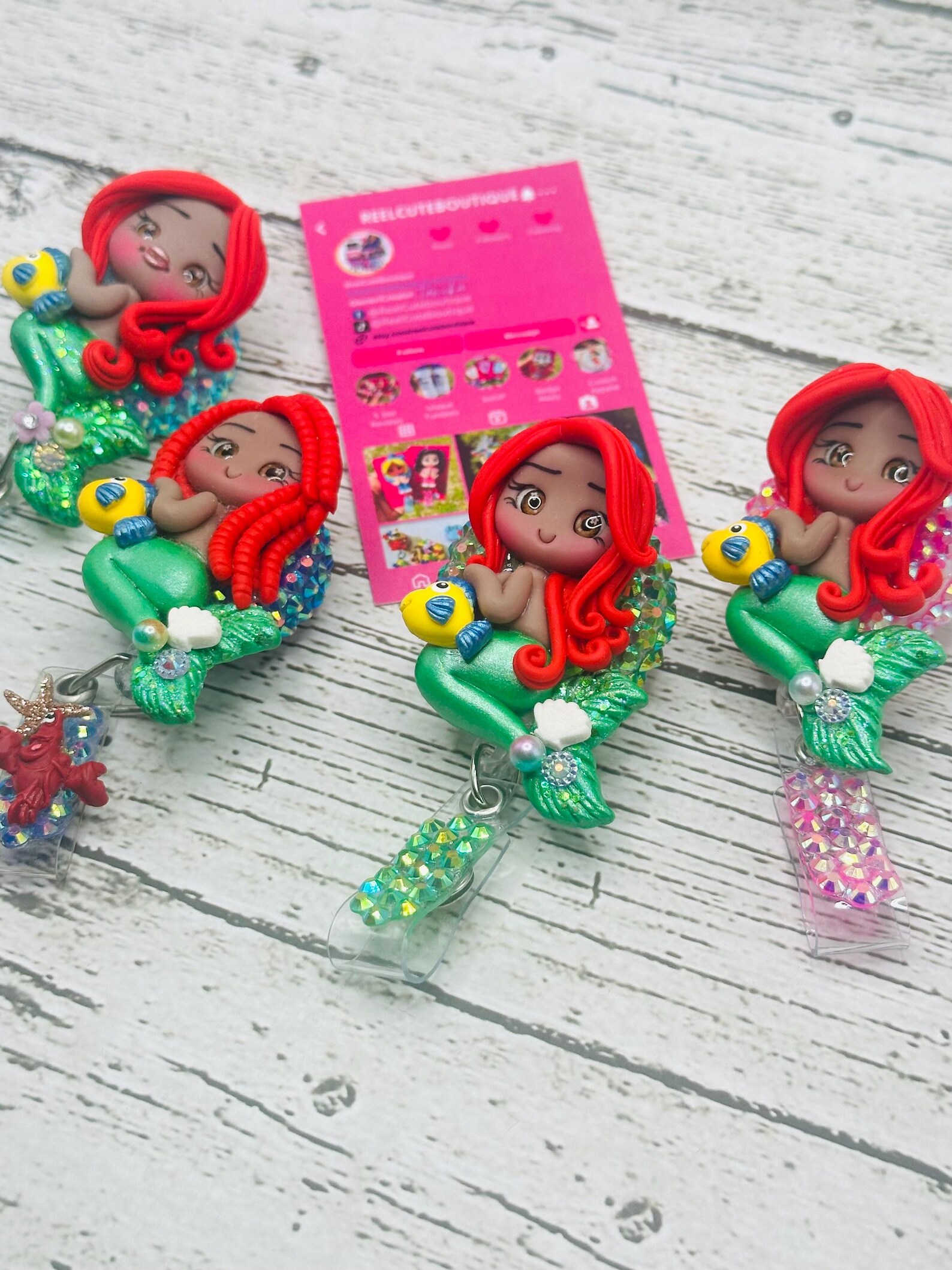Mermaid Sea Badge Buddy Holder-badge Reel-nurse-phlembotomist ...