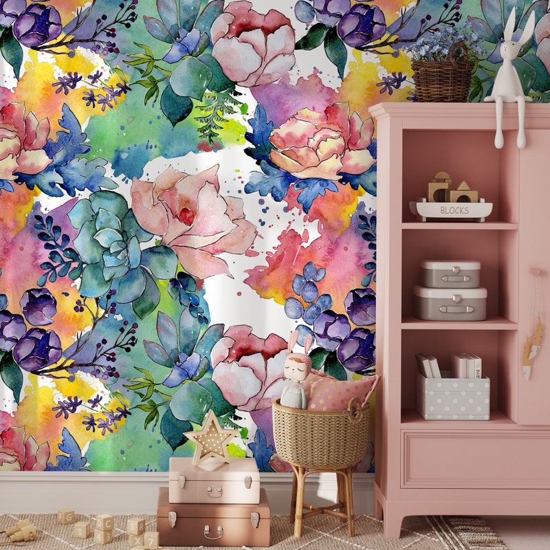 Purple Wallpaper Bedroom - Etsy