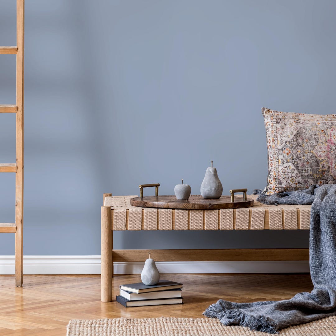 Dusty Periwinkle Wallpaper / Solid Color / A Modern Minimalist Design ...