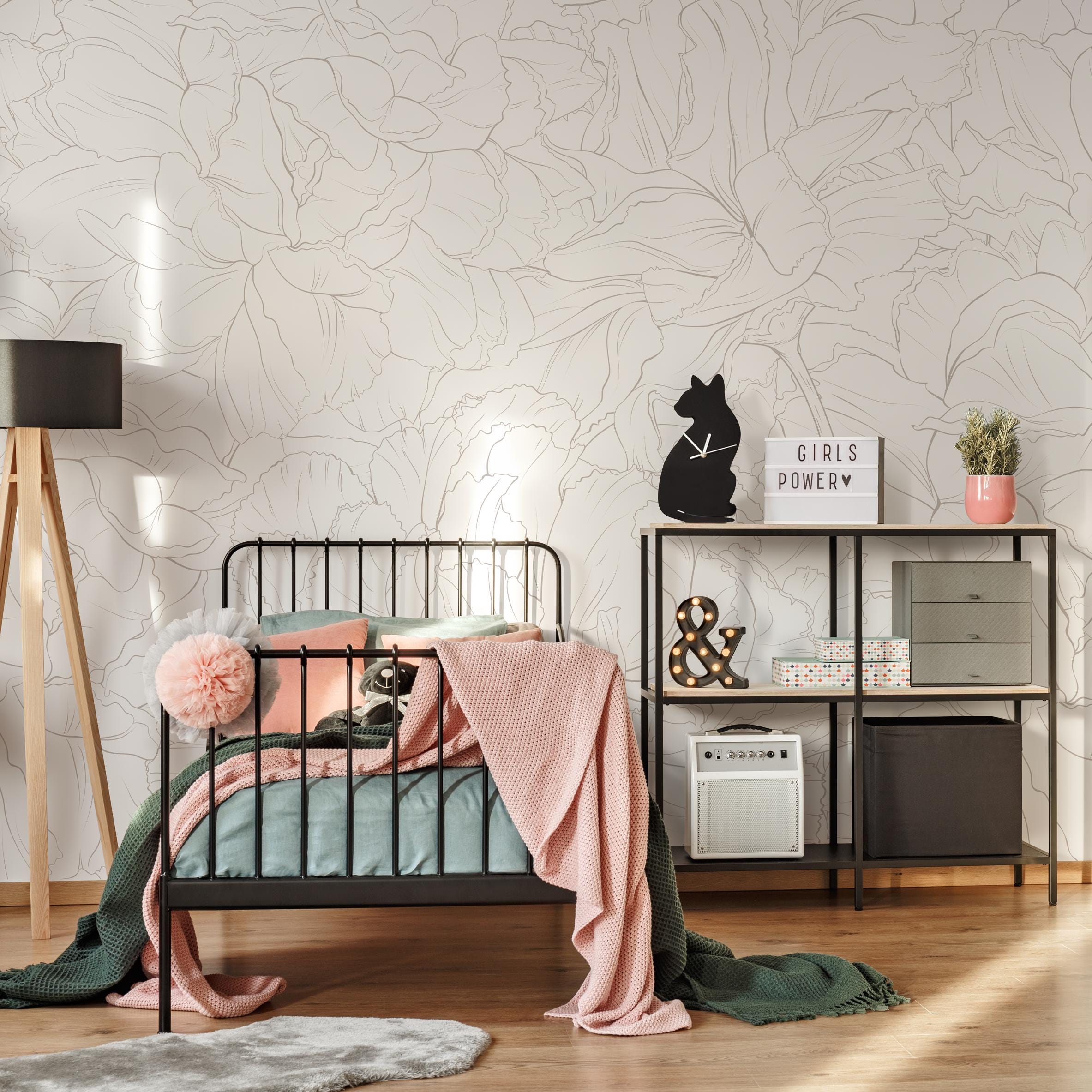 The Minimalist Peony Mural Mural Self Adhesive Large Scale Wallpaper ...