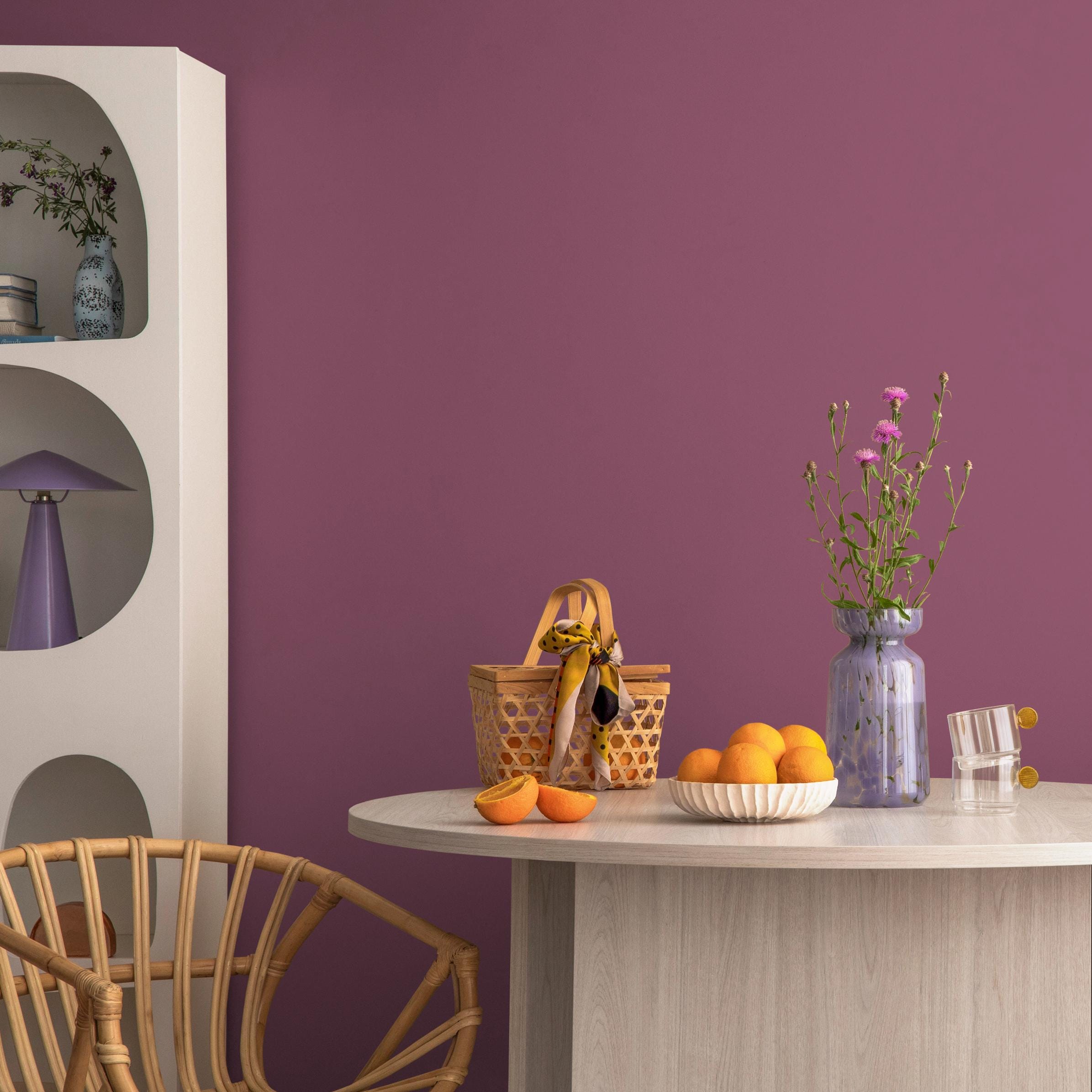 Berry Mauve Wallpaper / Solid Color / Available in a Deep Plum Purple ...