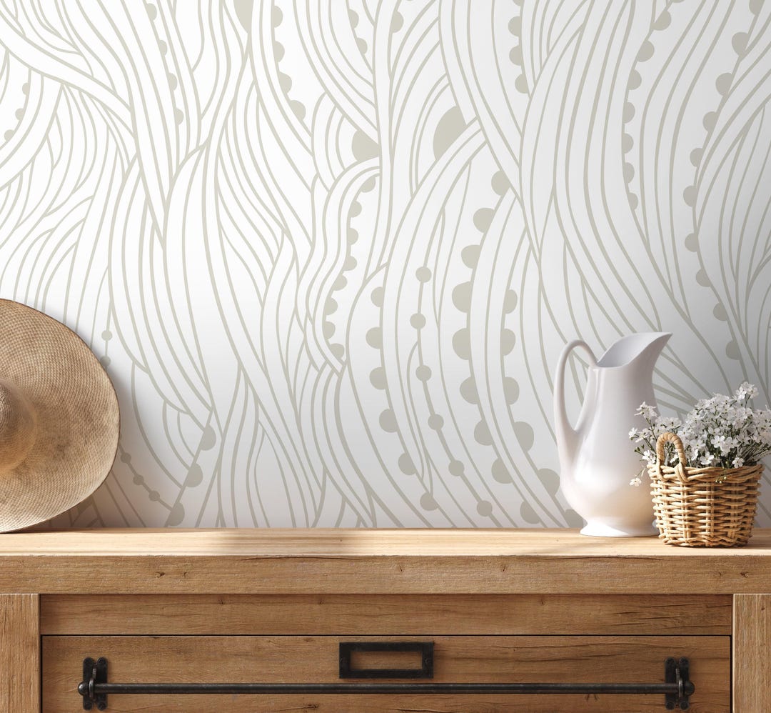 Contemporary Flow Wallpaper - D177 - Etsy