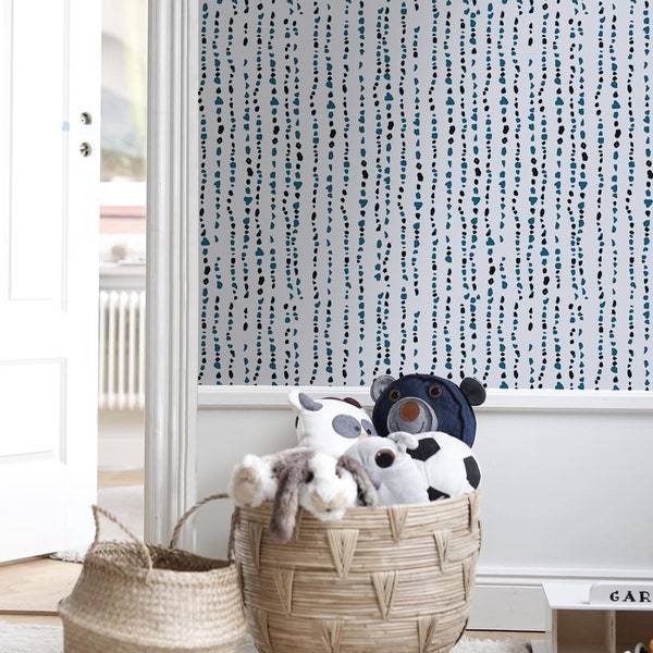 Blue Removable Wallpaper - Etsy