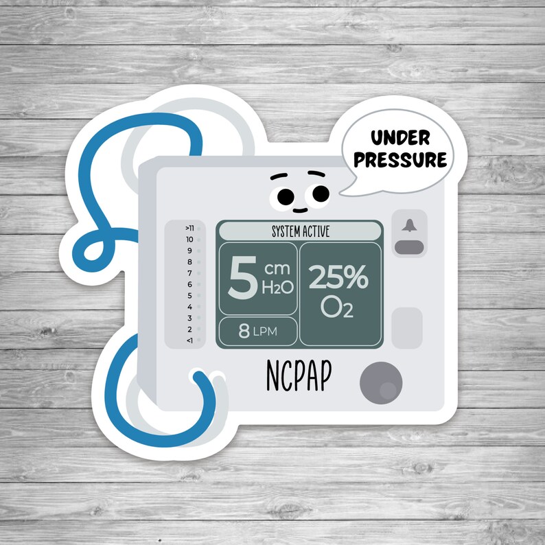 NICU Vinyl Sticker 5.0 Nasal CPAP Under Pressure Nicu Nurse - Etsy