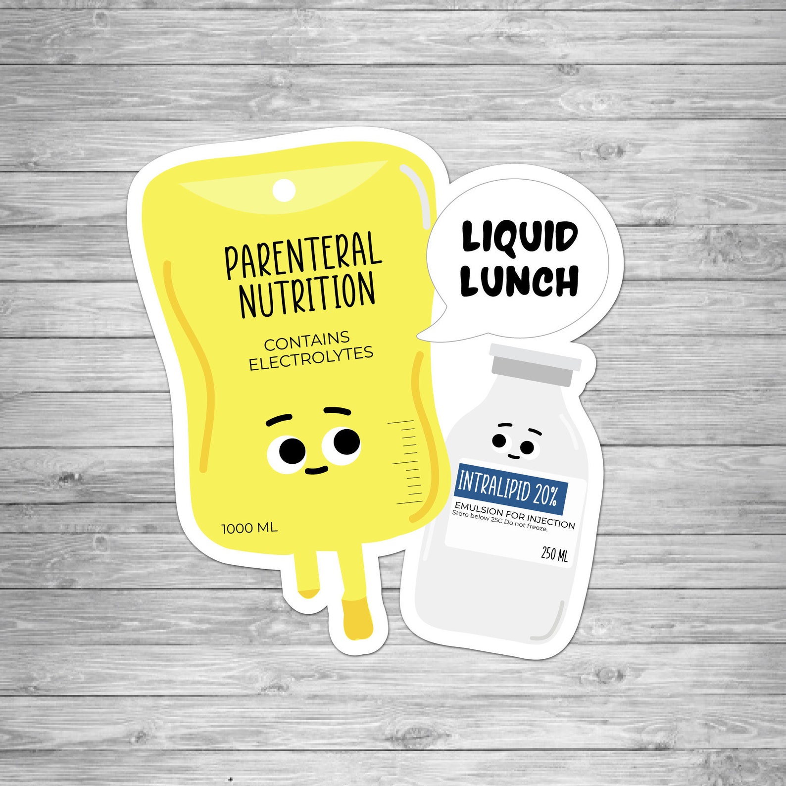 NICU Vinyl Sticker TPN and Lipids Parenteral Nicu Sticker - Etsy