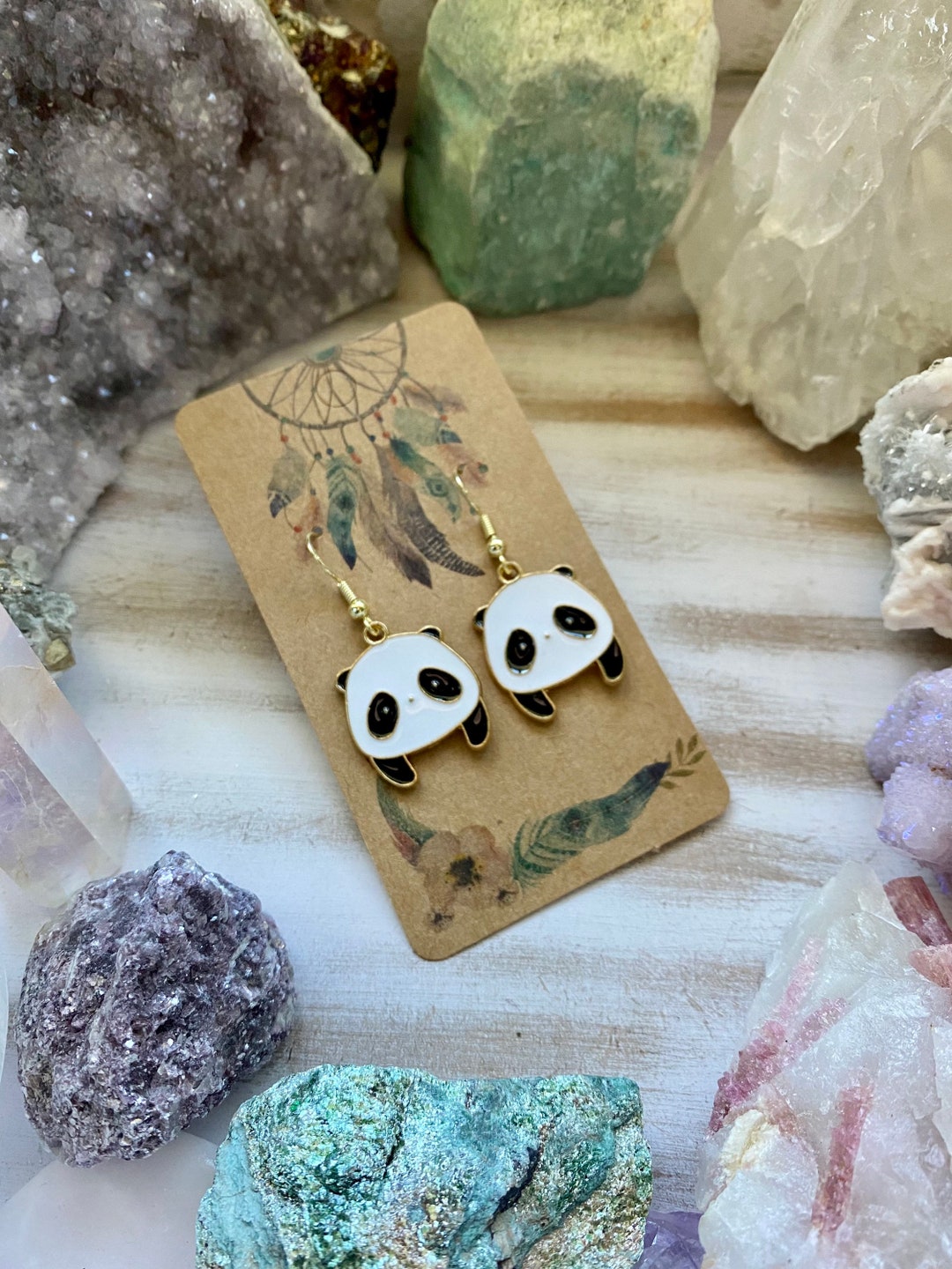 PANDA BEAWS Kawaii Pandas Dangling Earring Set - Etsy