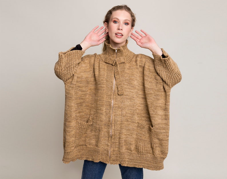 Wool Coat, Beige Winter Coat, Wool Coat Women, Winter Coat Knit ...