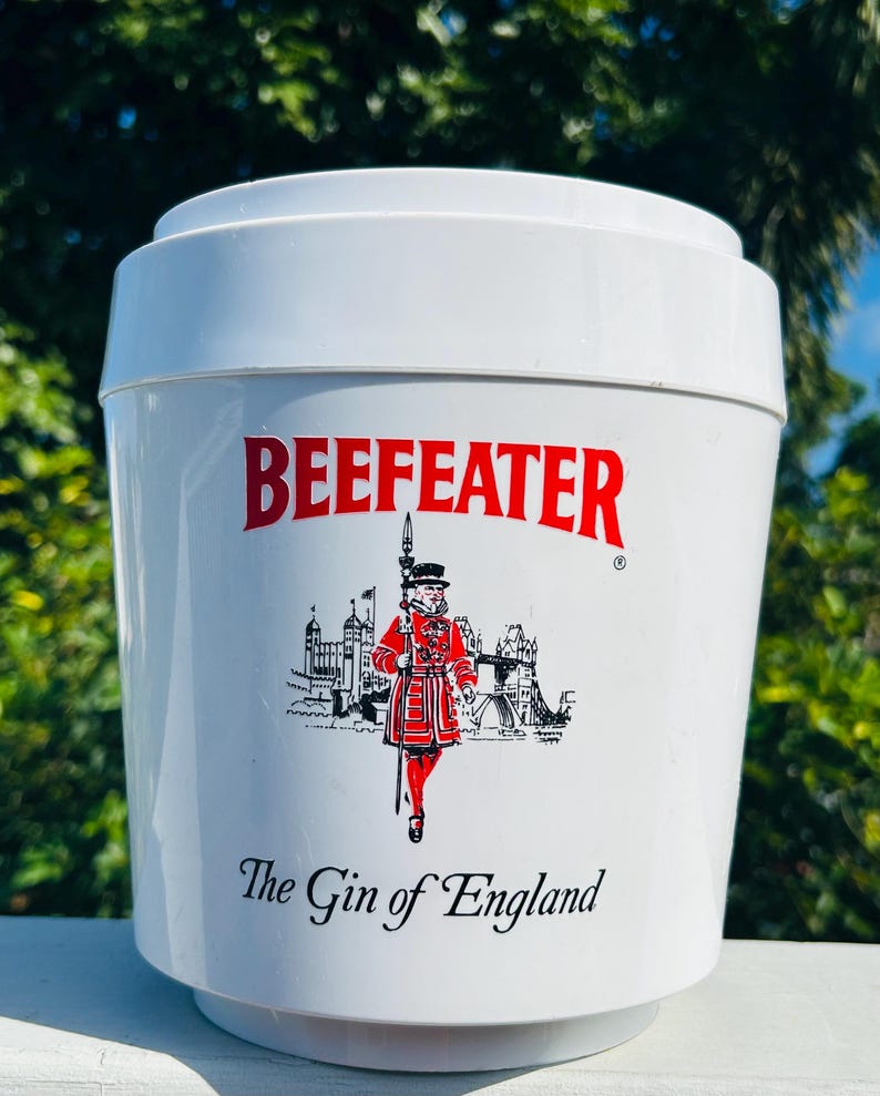 Beefeater Gin Plastic Ice Bucket Vintage - Etsy