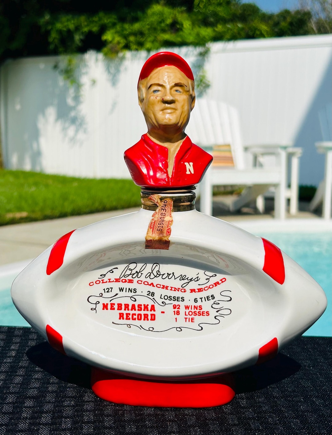 1970s University of Nebraska 'bob Devaney' Jim Beam Bottle Decanter - Etsy