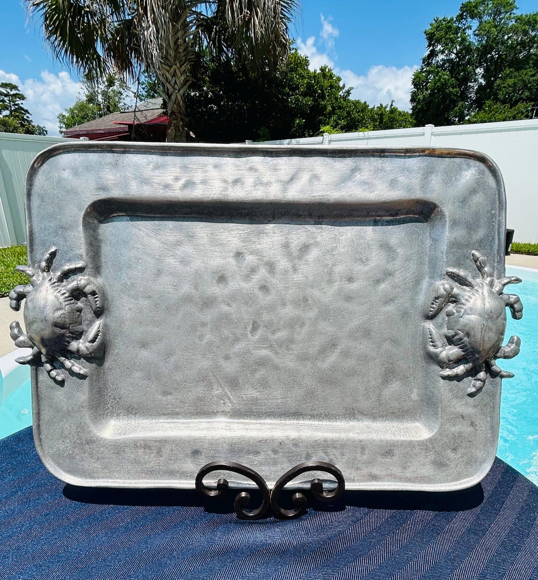 Beatriz Ball Ocean “crab” Hot/cold Aluminum Platter Serving Tray - Etsy