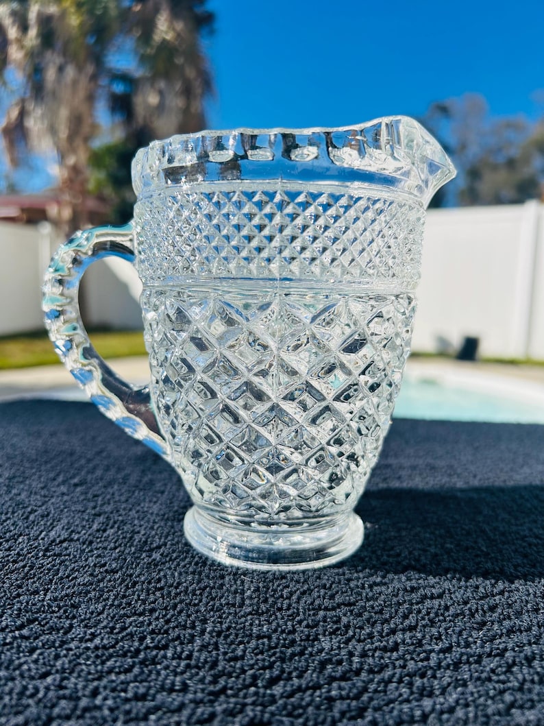 Anchor Hocking Wexford Pattern Cocktail Water Pitcher, 1960s - Etsy