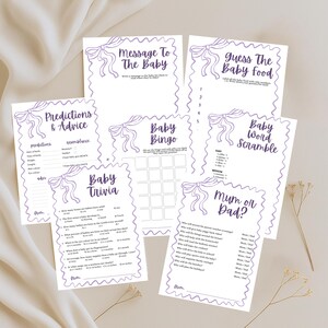 Baby Shower Games Pack: 10 Printable Activities With Answer Keys ...