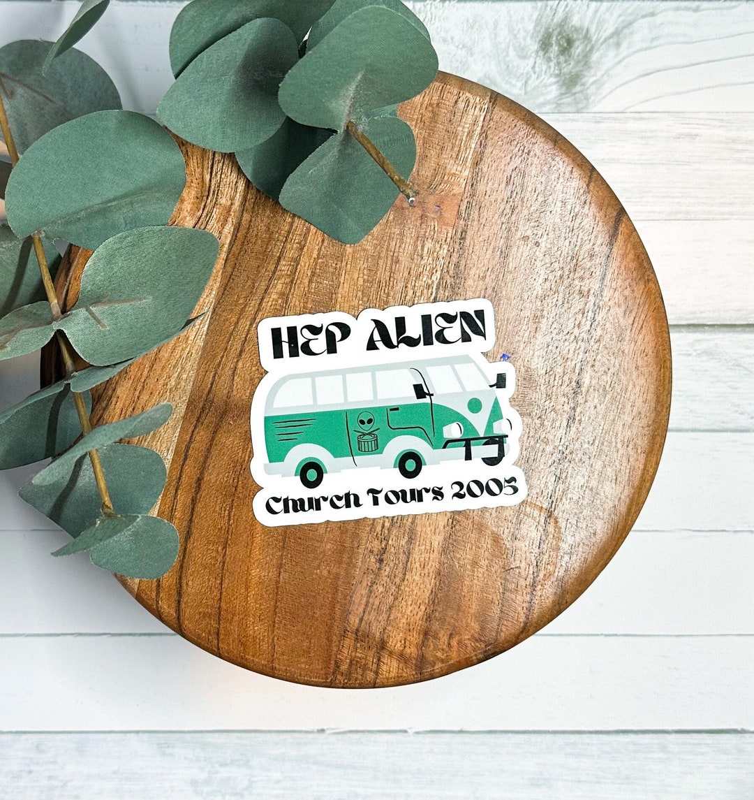Hep Alien Church Tours Sticker - Etsy