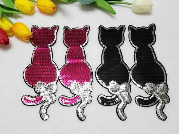 2PC/SET. Fashion patch Cat patches A pair of cat Sew on | Etsy