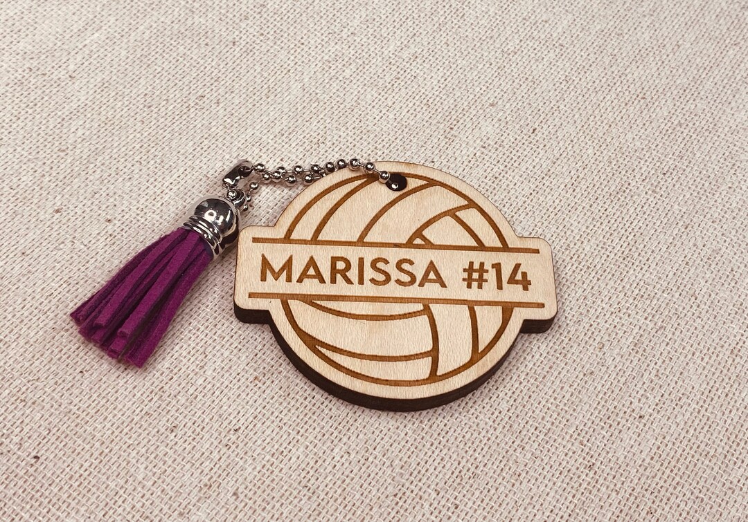 Volleyball Keychain // Volleyball Team // Custom Name and Number ...