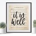 It is Well Hymn Print // Hymn Wall Decor // Hymn Print // Gift for Her ...