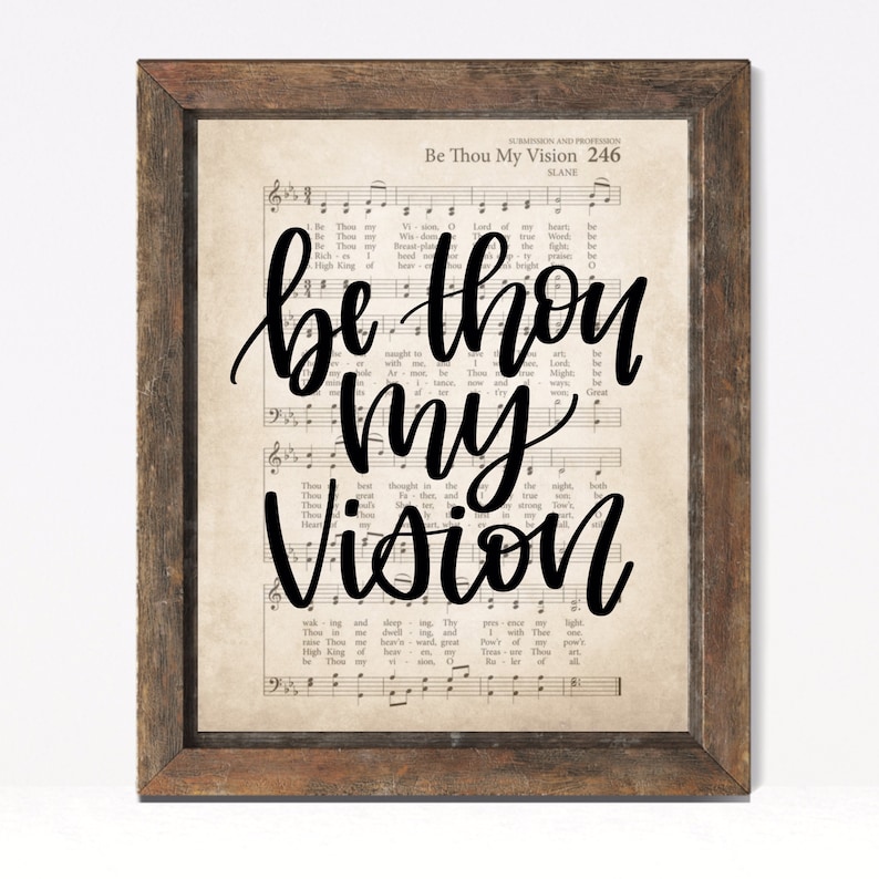 Be Thou My Vision // Hymn Wall Art // Hymn Print // Christian - Etsy Be Thou My Vision // Hymn Wall Art // Hymn Print // Christian - Etsy