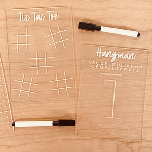 Reusable Acrylic Kids Travel Game Boards // Car Ride Games // Dot Game ...