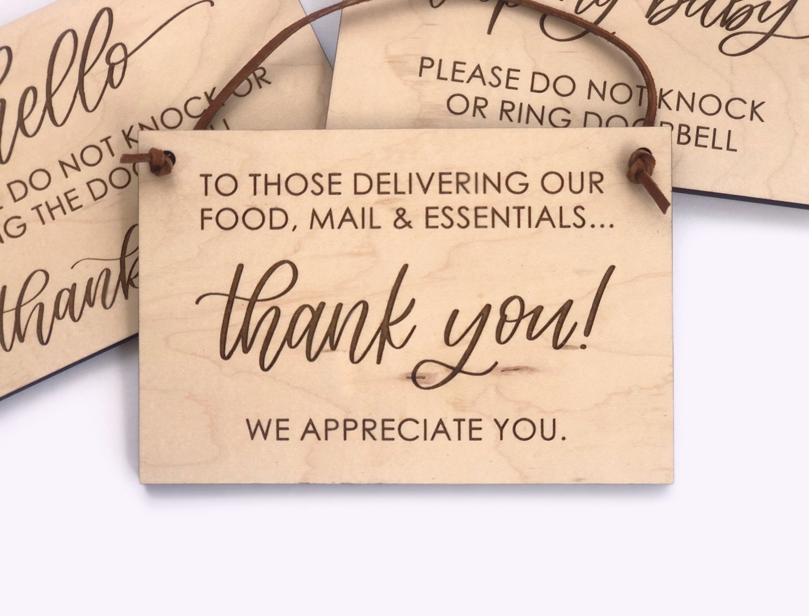 Thank You Doorbell Sign // Delivery Sign // Thank You Sign for | Etsy