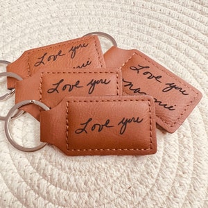 Handwriting Keepsake Keychain | Personalized Handwritten Keychain ...