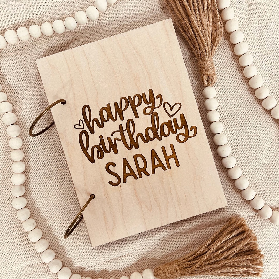 Personalized Birthday Card Keeper, Custom Birthday Card Storage ...