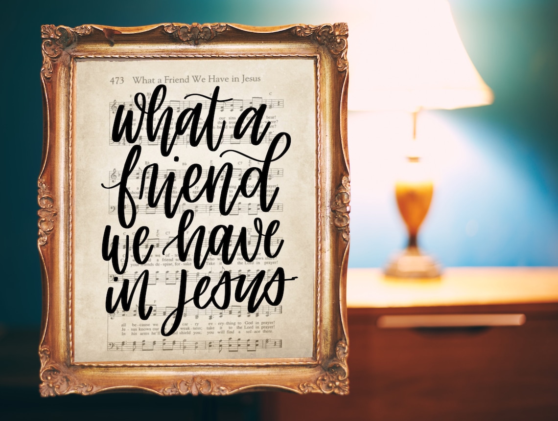 What a Friend We Have in Jesus Hymn Print // Hymn Wall Art // - Etsy