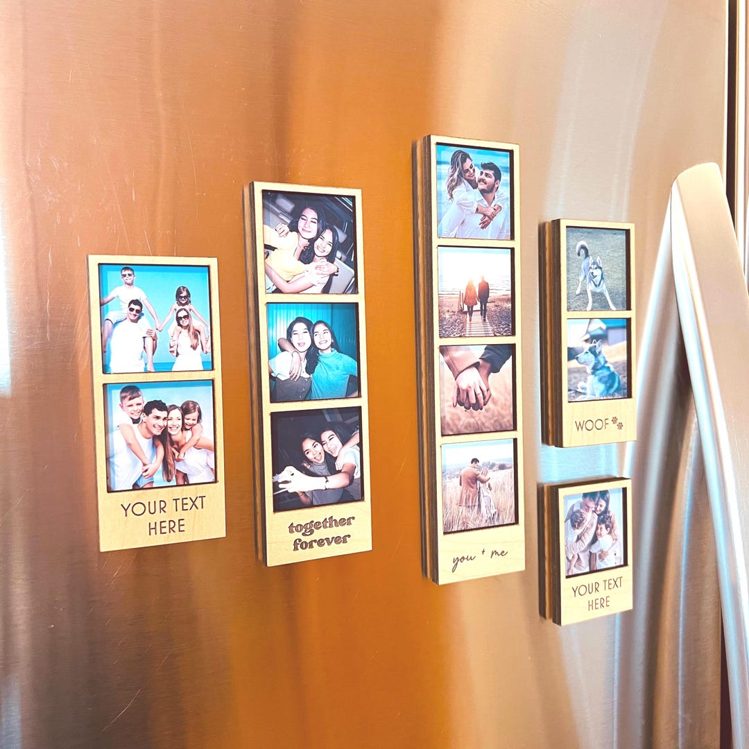 Photo Magnet, Photo Strip Magnet, Personalized Photo Strip Magnet ...