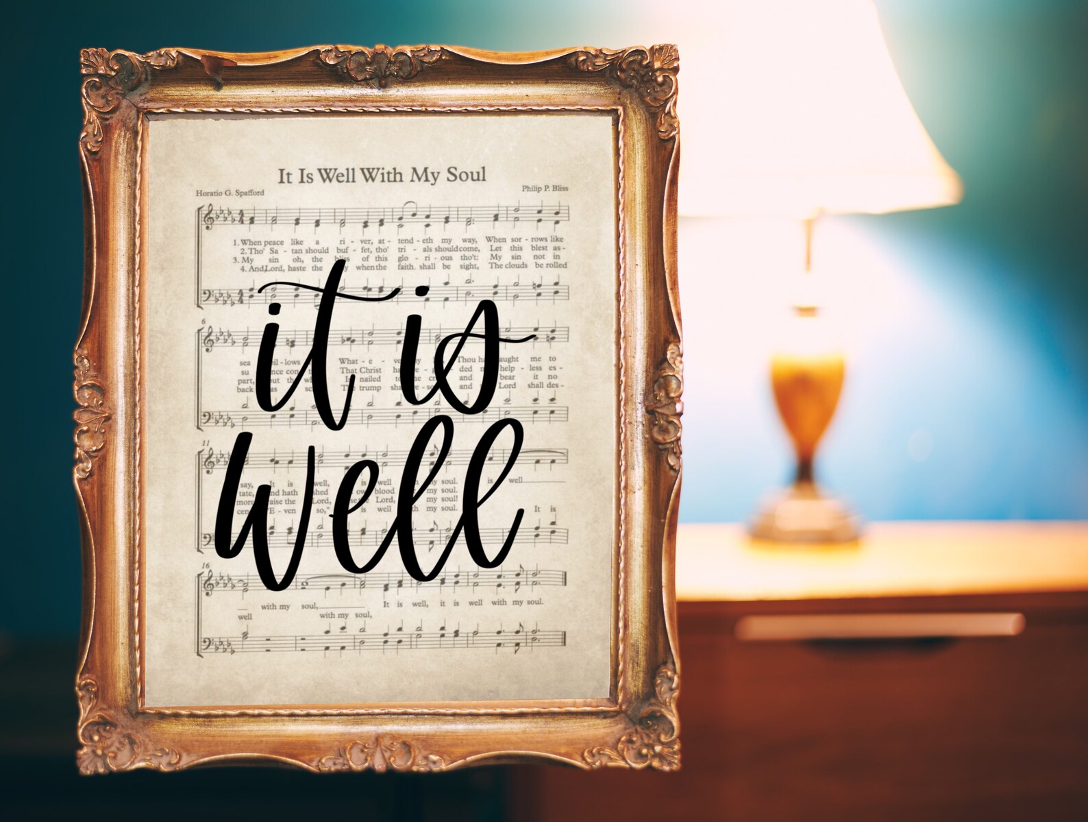 It is Well Hymn Print // Hymn Wall Decor // Hymn Print // Gift - Etsy