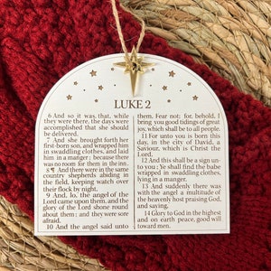 Luke 2 Nativity Ornament: Laser Cut Wood Christian Christmas Decor - Etsy